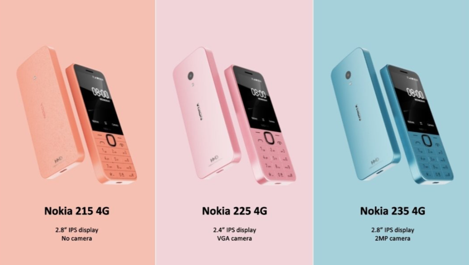 HMD Global 海外推出诺基亚 215/225/235 三款 4G 功能机_腾讯新闻