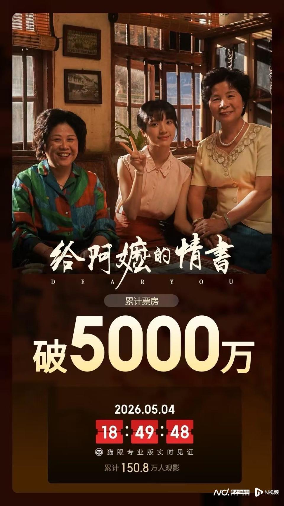 《给阿嬷的情书》豆瓣9.0领跑五一档，票房破5000万元_腾讯新闻