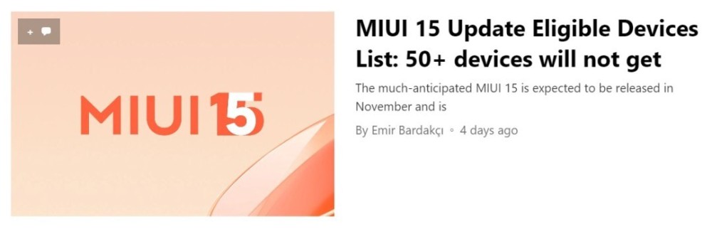 MIUI 15完整升级名单首曝光！包括小米11和红米K40系列等机型，看看有你的吗？_腾讯新闻