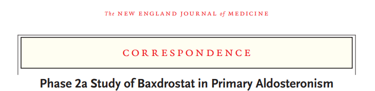 原发性醛固酮增多症治疗新突破！NEJM：Baxdrostat的精准靶向机制与12周降压疗效解析_腾讯新闻