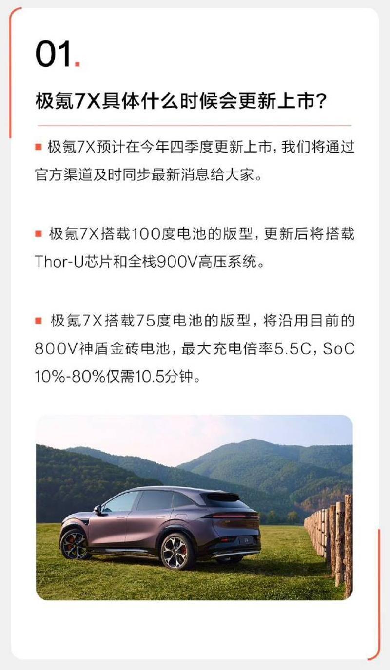 极氪7X预计四季度改款上市 部分车型升级900V平台/Thor-U芯片_腾讯新闻