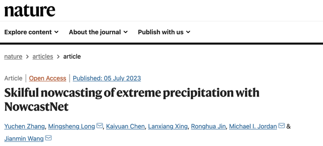 清华&中国气象局大模型登Nature：解决世界级难题，「鬼天气」预报时效首次达3小时_腾讯新闻