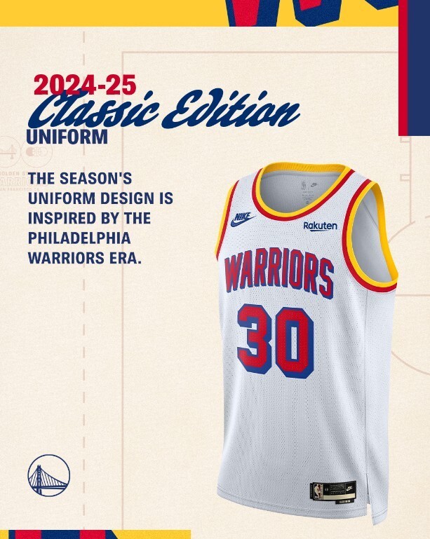 勇士推出赛季新球衣：向费城勇士致敬_腾讯新闻