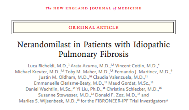 近十年来首个重大突破！FIBRONEER-IPF Ⅲ期研究达到主要终点，结果登顶NEJM!_腾讯新闻