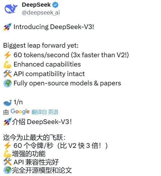 国产大模型DeepSeek-V3一夜火爆全球，671B的MoE，训练成本仅558万美元_腾讯新闻