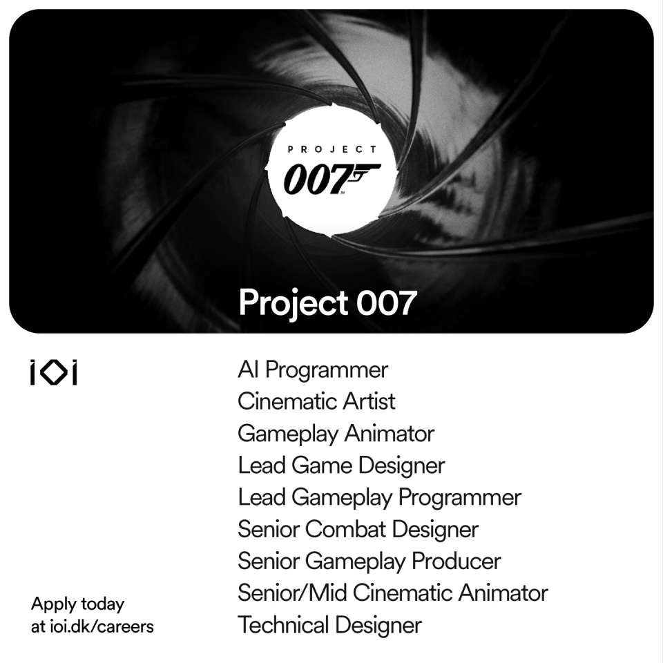 《杀手》开发商 IOI 正招兵买马，开发 007 特工起源游戏_腾讯新闻