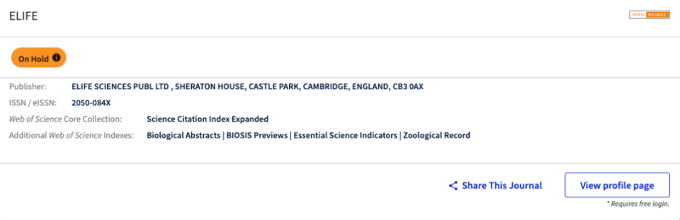 中科院一区知名期刊被Web of Science预警，期刊回应称“从不想要影响因子”｜科研圈日报_腾讯新闻
