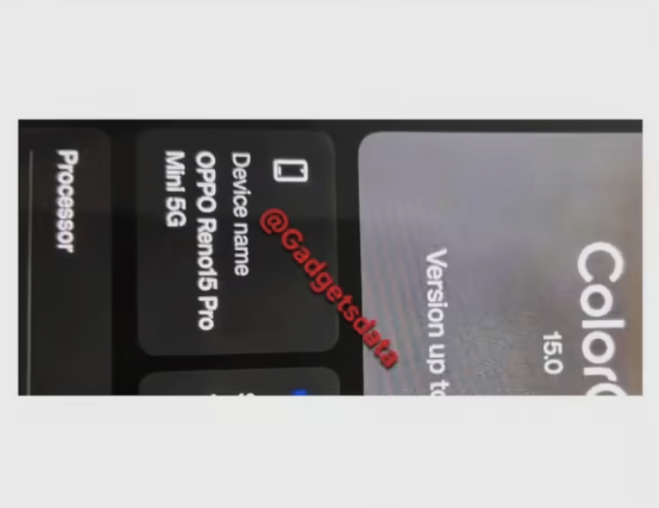 6.32英寸1.5K高刷屏+天玑8450芯，OPPO Reno 15 Pro Mini参数曝光_腾讯新闻