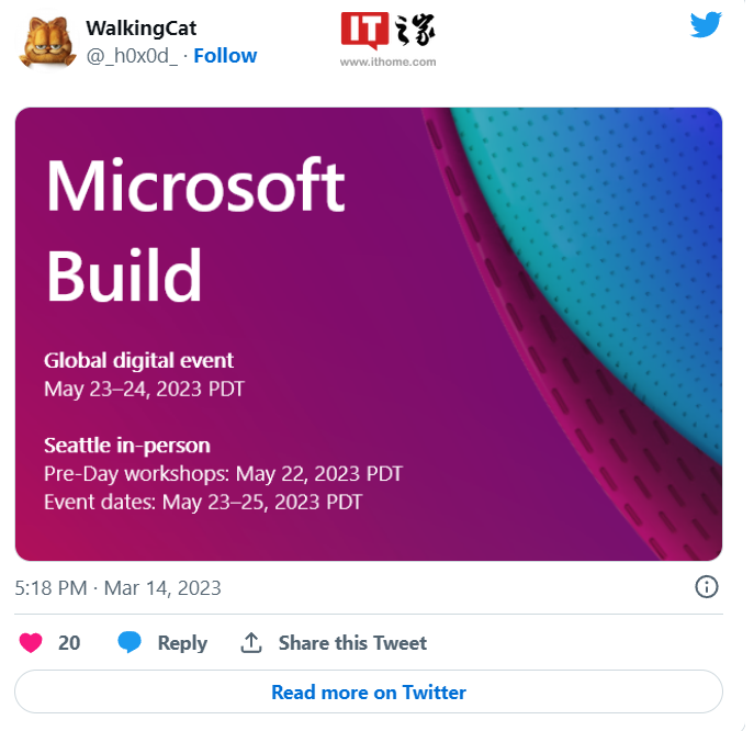 微软Build 2023开发者大会举办日期泄露：5月23 日-25日举行_腾讯新闻