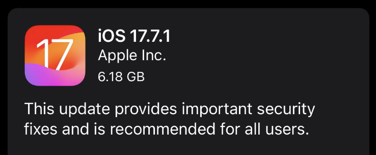苹果发布iOS18.1 RC及iOS17.7.1 RC系统更新，正式版本下周到来！_腾讯新闻