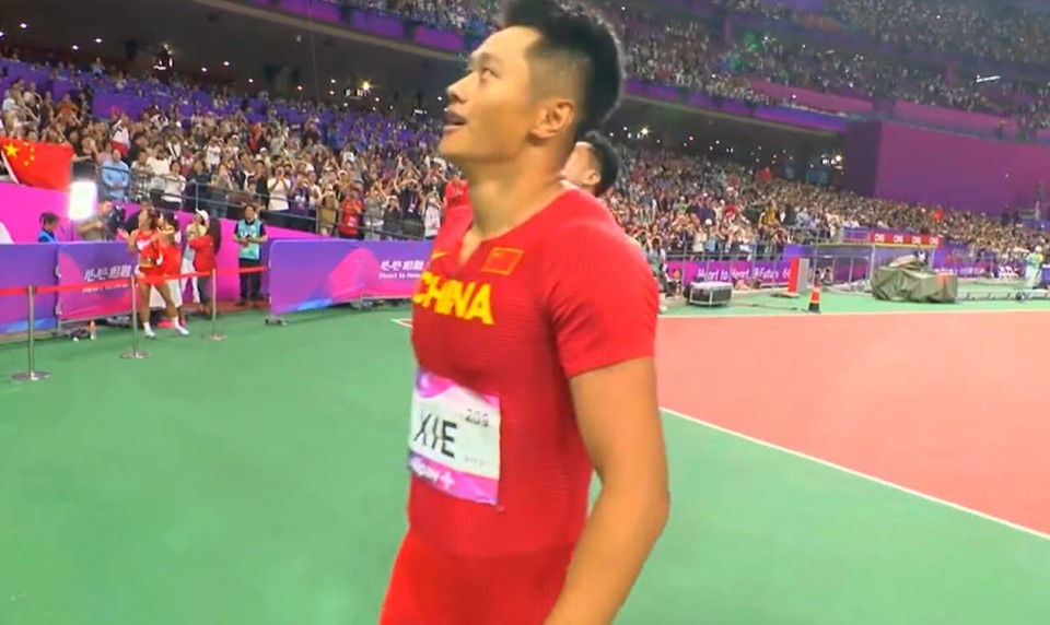 亚洲飞人！谢震业以9秒97夺得亚运会男子100米冠军！腾讯新闻