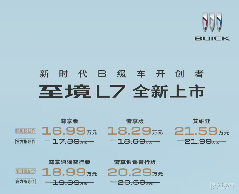 16.99万元起，别克至境L7上市！Momenta智驾＋综合续航1400km，这性价比无敌了_腾讯新闻