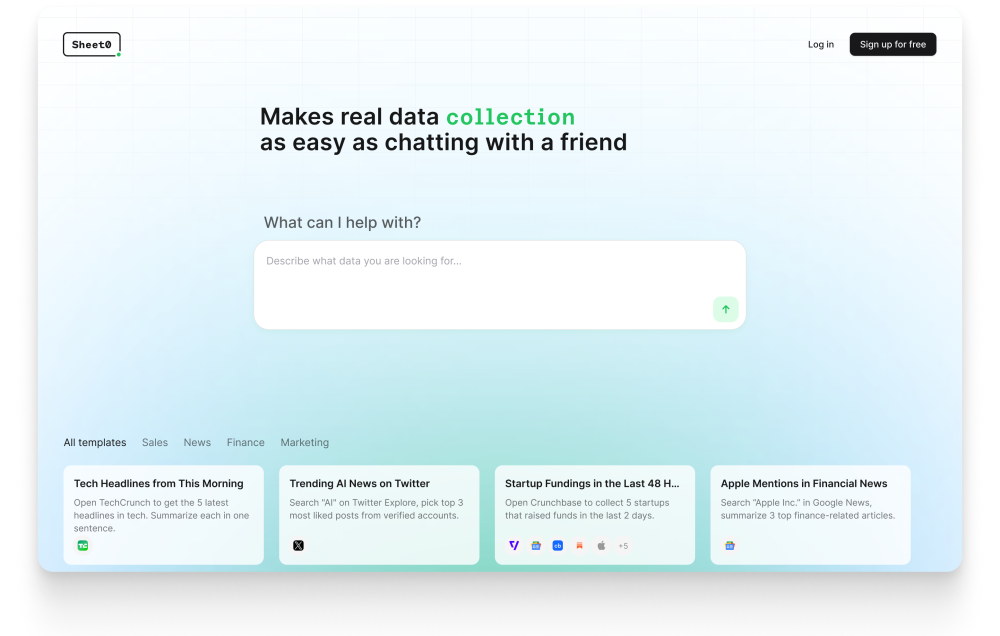 Z Potentials｜Sheet0.com王文锋，两人团队融资500万美元，要打造属于Agent的Google.com_腾讯新闻