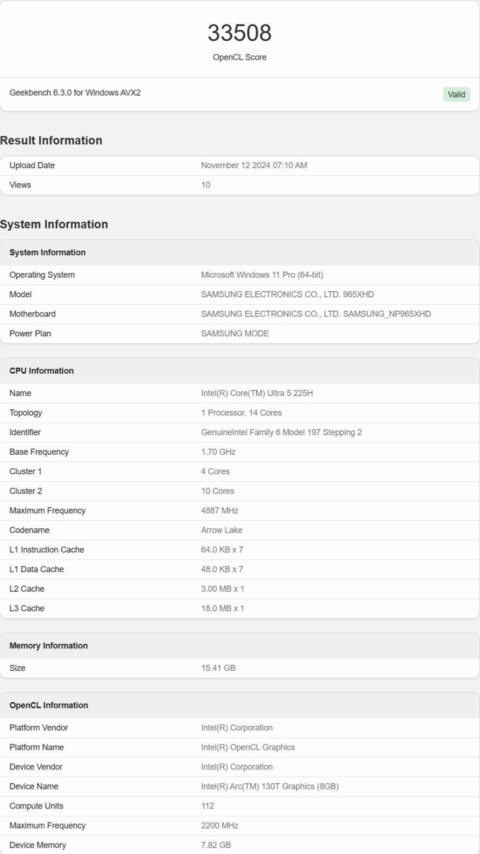 英特尔 Arrow Lake 核显 Arc 130T 曝光：OpenCL比Arc 140V快 24%_腾讯新闻