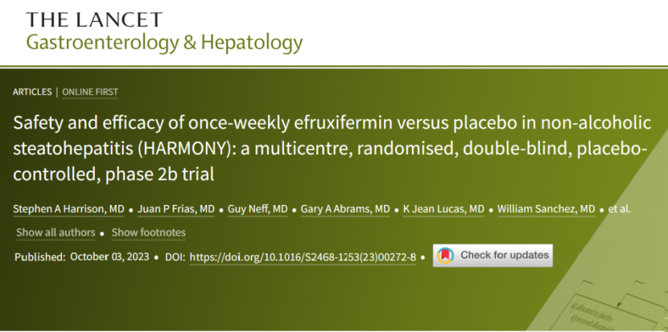 《柳叶刀》子刊：NASH新药efruxifermin逆转中重度肝纤维化，遏制疾病进展！_腾讯新闻