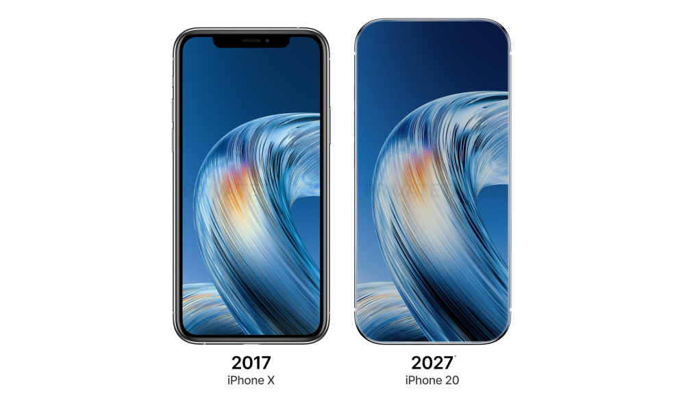 消息称苹果研发四曲屏iPhone+屏下前摄，预计为2027年纪念款机型_腾讯新闻