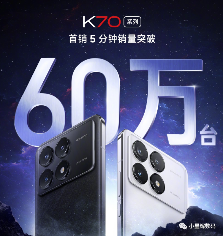 首销5分钟卖了60万台，红米K70系列太猛了！这款机型公认值得买_腾讯新闻