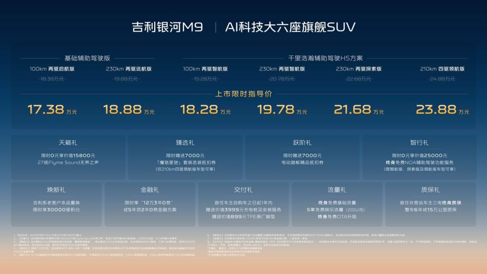 用理想L8一半的价格买理想L8 限时17.38万起 吉利银河M9正式上市_腾讯新闻