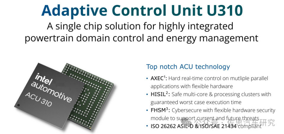 英特尔进军电动车powertrain域控，推出ACU U310_腾讯新闻