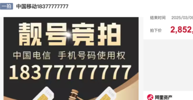 壕！两个尾号“77777777”靓号，拍卖价格超过500万元_腾讯新闻
