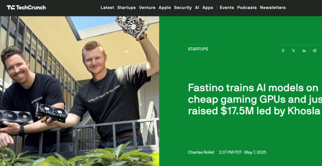 美初创公司Fastino以廉价游戏GPU训练AI模型，获千万美元融资_腾讯新闻