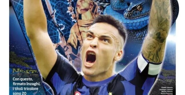 祝贺加冕第20冠，今日米体头版：星空中的国际米兰_腾讯新闻