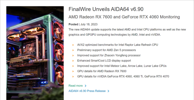 AIDA64 v6.90版本发布，初步支持AMD Zen 5处理器_腾讯新闻