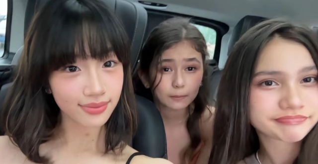 吴尊13岁女儿晒近照，NeiNei化妆穿吊带裙显成熟，甜馨猛夸漂亮_腾讯新闻