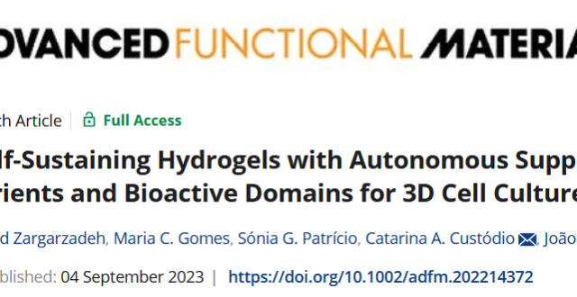 《AFM》自维持水凝胶！可自主供养和生物活性域的3D细胞培养！_腾讯新闻