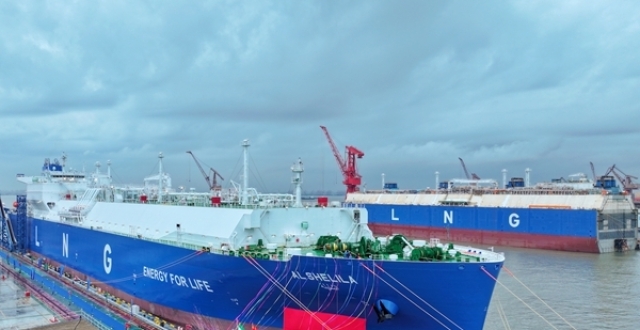 中国首艘大型Mark Ⅲ Flex薄膜式LNG船交付 江南造船实现大型LNG船研制新突破_腾讯新闻