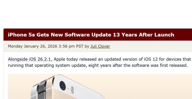 发布13年后，苹果为iPhone 5s和iPhone 6发布iOS 12.5.8更新_腾讯新闻