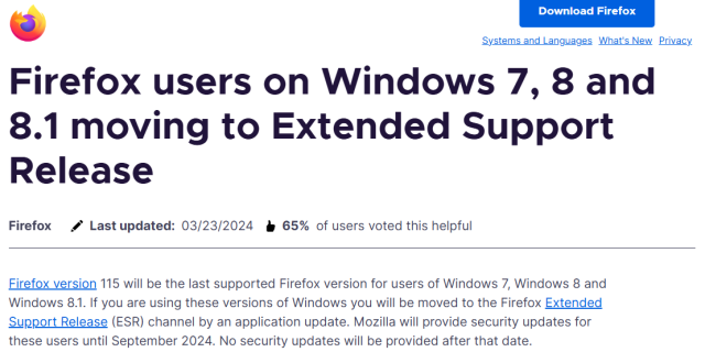 火狐浏览器 Firefox 决定延长支持 Win7/8/8.1 系统_腾讯新闻