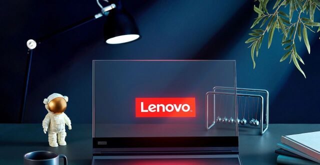 蓝鲸带看MWC2024|AI PC长啥样？联想展示了透明屏概念机_腾讯新闻