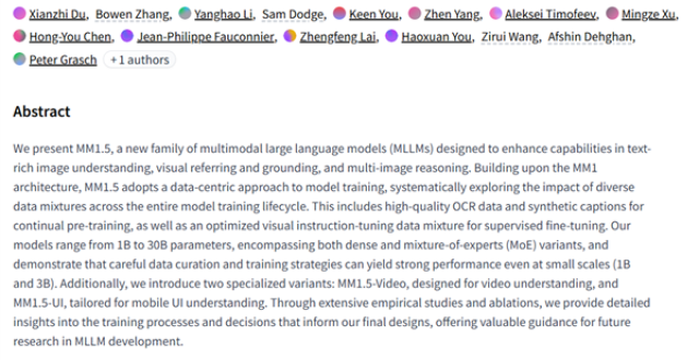 苹果推出300亿参数多模态AI大模型MM1.5：拥有图像识别、自然语言推理能力_腾讯新闻