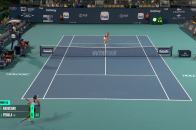WTA1000迈阿密站1/4决赛：拉杜卡努vs佩古拉丨还是拿下首盘！佩古拉反拍调动对手 网前截击扣杀拿下盘点_腾讯新闻