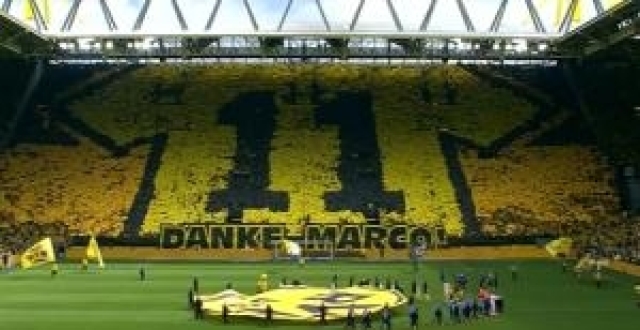 传奇！多特南看台展示巨型Tifo“Danke Marco”，致敬罗伊斯_腾讯新闻