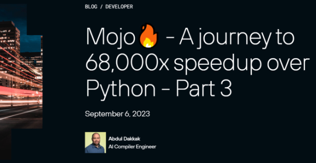 Mojo 编程语言开放下载，声称比 Python 快 68000 倍_腾讯新闻