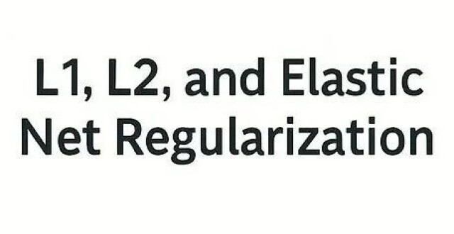 提升模型泛化能力：PyTorch的L1、L2、ElasticNet正则化技术深度解析与代码实现_腾讯新闻