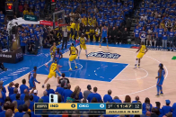 NBA总决赛G2：步行者vs雷霆丨华莱士碾压哈利伯顿上篮得手 霍姆格伦篮下自投自抢补篮建功_腾讯新闻