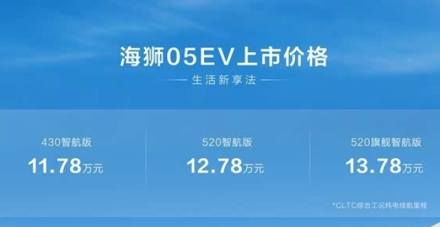 比亚迪海狮05EV上市，11.78万起开启A级纯电SUV新标杆_腾讯新闻