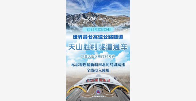 新华鲜报|20分钟穿越天山南北！世界最长高速公路隧道通车_腾讯新闻