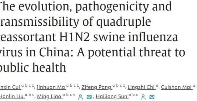 潜在威胁：重组H1N2猪流感病毒的进化、致病性和传播力_腾讯新闻