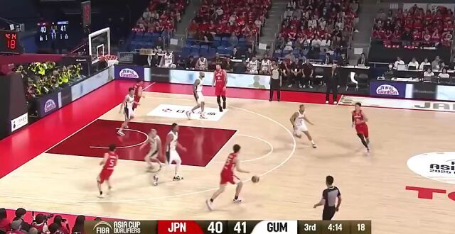 下一场中国男篮对手！预选赛日本男篮77-56轻取关岛男篮 集锦_腾讯新闻