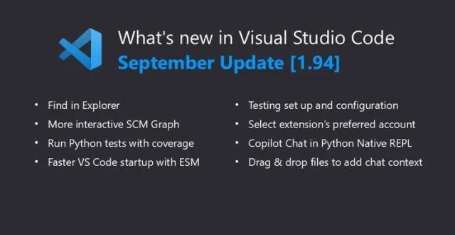 微软发布 Visual Studio Code 1.94 更新：升级启动速度_腾讯新闻