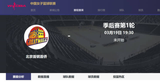 本赛季WCBA常规赛结束 北京女篮季后赛将对阵山西女篮_腾讯新闻