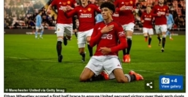 曼联U18青年队2-1曼城U18夺冠，赢得联赛&杯赛双冠王_腾讯新闻