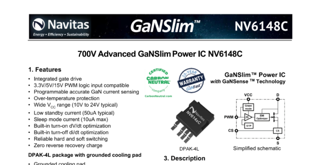 性能再突破！纳微推出五款DPAK-4L封装GaN功率IC_腾讯新闻