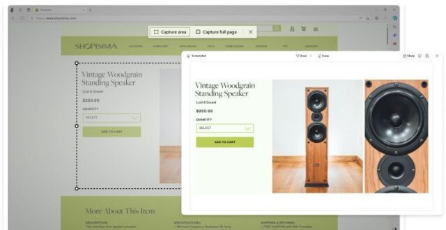 微软Edge 122稳定版发布：截图工具Web Capture更名为 Screenshot_腾讯新闻