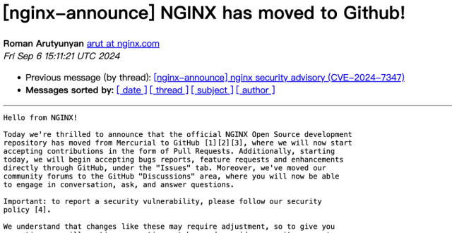 【行业资讯】NGINX 项目迁移到 GitHub_腾讯新闻