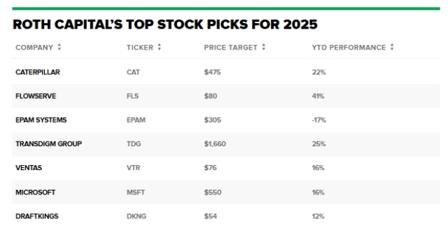 Roth Capital的2025选股，这支今年上涨250%的股票也在其中_腾讯新闻